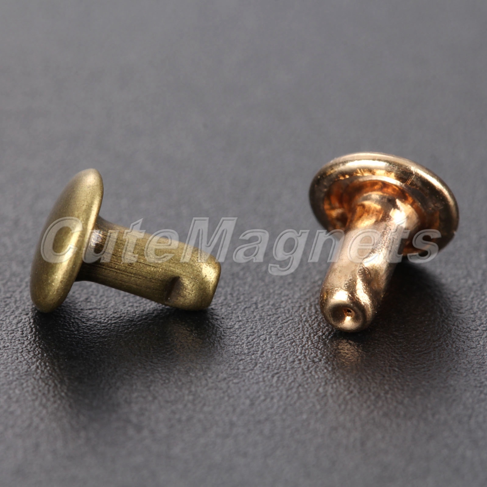 100Pcs 8mm Leather Craft Rivets Double Cap Rapid Punk Bags Shoes ...