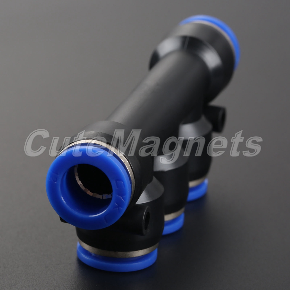5x 4/6/8/10/12mm Pneumatic Multi Tee Connector Quick Push Connect Union ...
