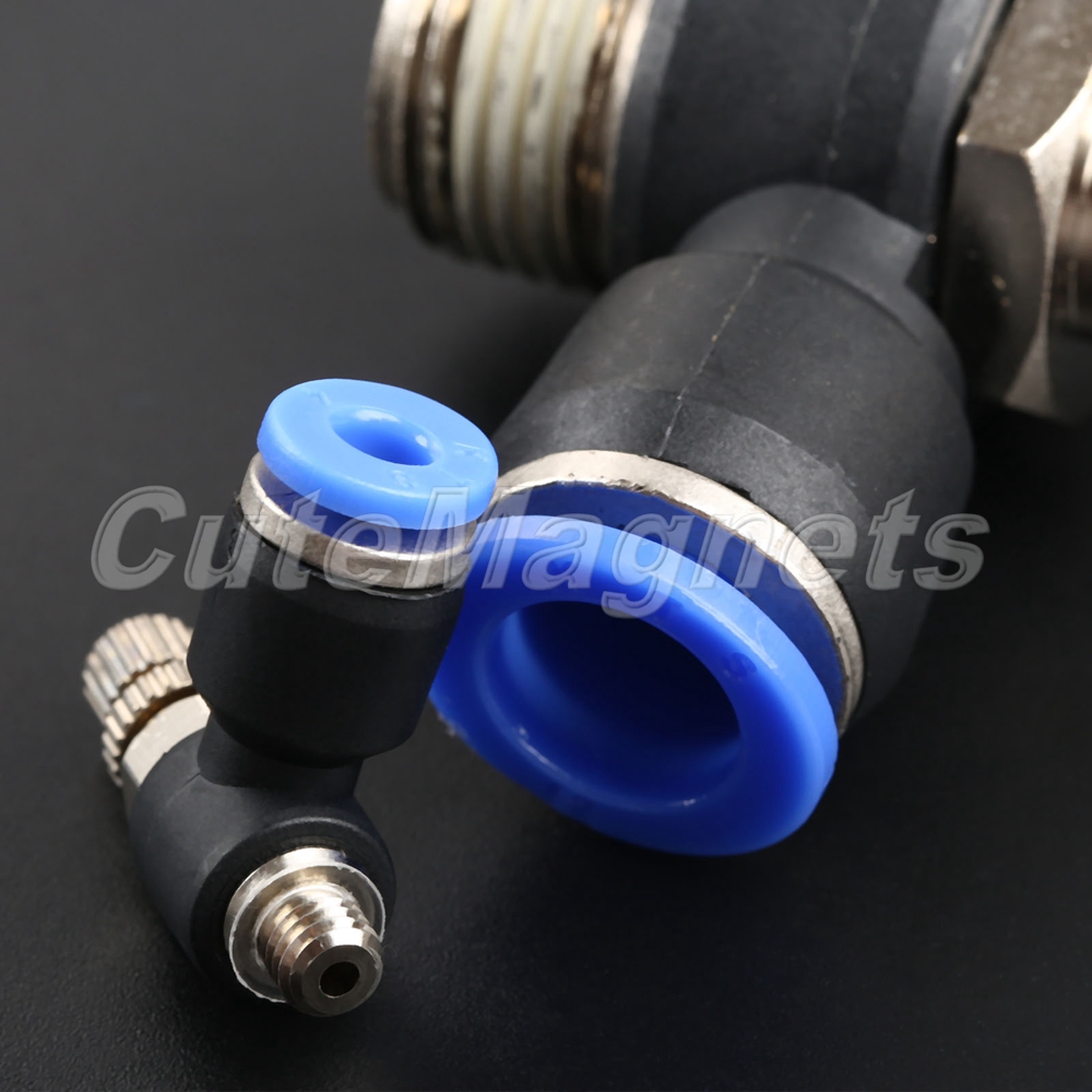 Threaded 4-12mm Speed Flow Controller Elbow Push in Elbow Air Fitting ...