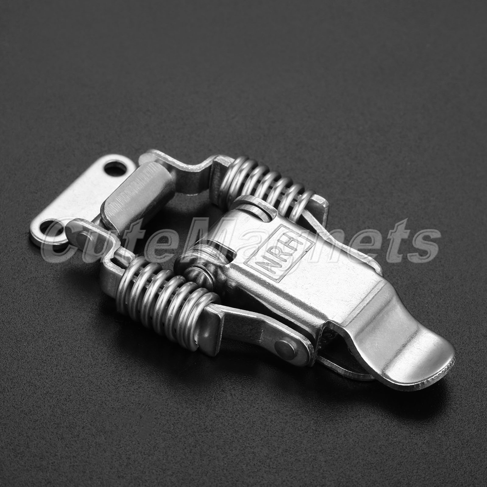 Stainless Steel Cupboard Spring Lock Clasp Clip Cases Hasp Latch Drawer ...