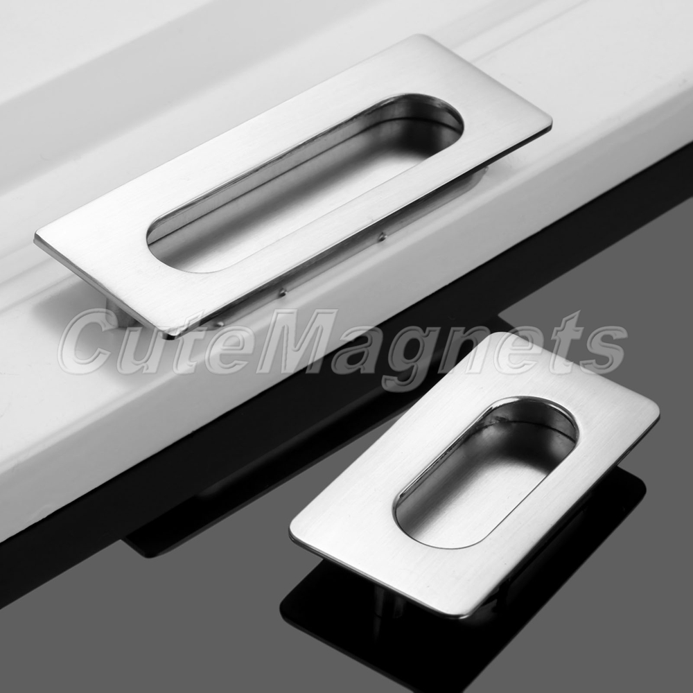 Rectangular Embedded Hidden Wardrobe Door Pull Handles Invisible ...