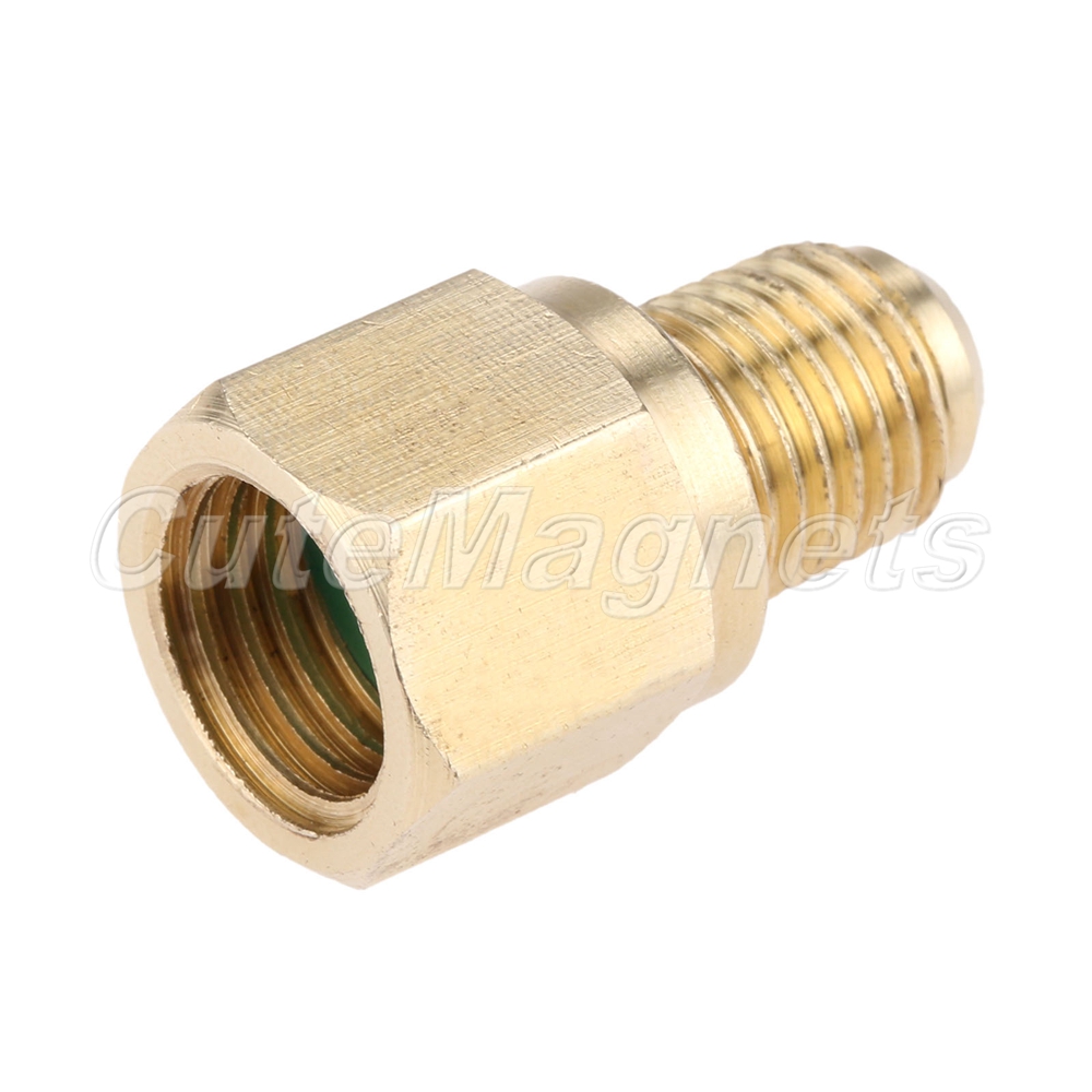 R134a Refrigerant Tank Adapter 1/2" ACME Female x 1/4" Male Flare ...