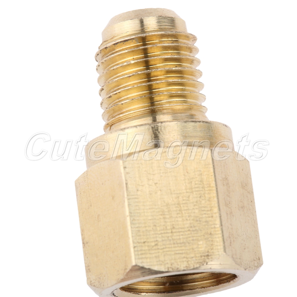 R134a Refrigerant Tank Adapter 1/2" ACME Female x 1/4" Male Flare ...